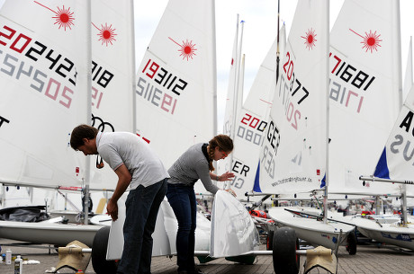 Sailors Have Time Prepare Their Laserclass Editorial Stock Photo ...