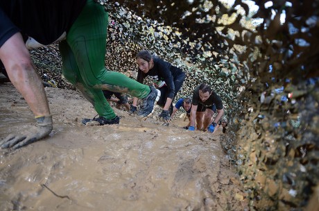 Slippery Slope Participants Make Their Way Editorial Stock Photo ...