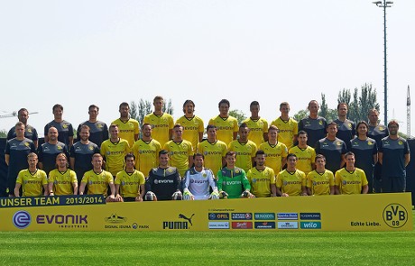 Borussia Dortmund Players Coaching Staff Pose Editorial Stock Photo ...