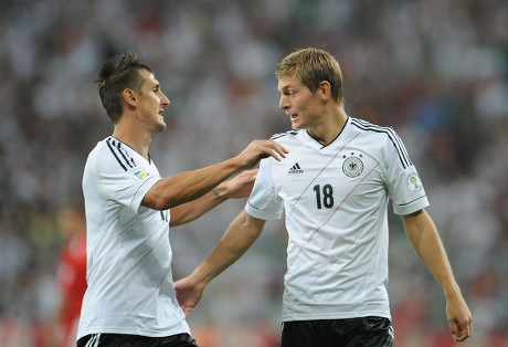 Germanys Toni Kroos R Celebrates Teammate Editorial Stock Photo - Stock ...