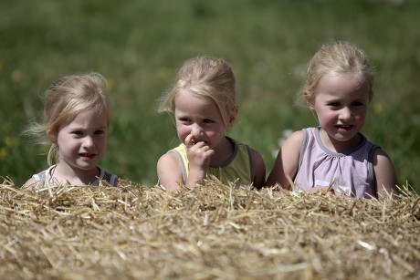 Triplets Johanna Lr Lara Amelie Smile Editorial Stock Photo - Stock ...