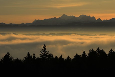 Lake Constance Shrouded Fog During Sunrise Editorial Stock Photo ...