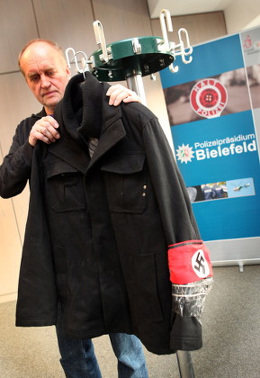 German Police Officer Holds Jacket Armband Editorial Stock Photo ...