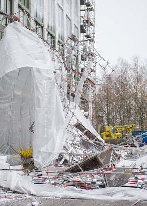 Scaffolding Has Been Ripped Off Building Editorial Stock Photo - Stock ...