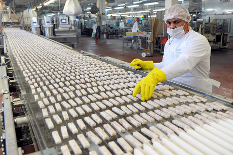 Frosta Employee Controls Fish Fingers Production Editorial Stock Photo ...