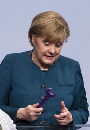 German Chancellor Angela Merkel Wears Puzzled Editorial Stock Photo ...
