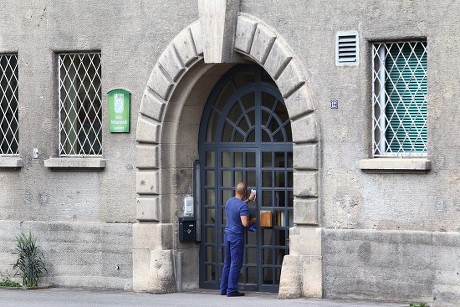 Man Cleans Windows Entrance Door Prison Editorial Stock Photo - Stock ...