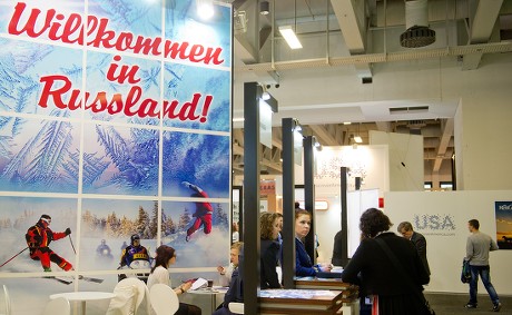 People Stand Booth Russia During International Editorial Stock Photo ...
