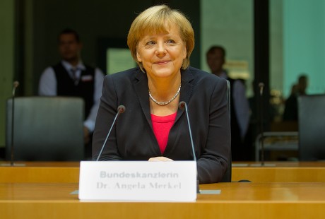 German Chancellor Angela Merkel Merkel Appears Editorial Stock Photo ...