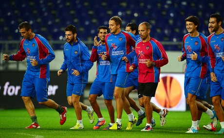 Levante Players Warm During Their Teams Editorial Stock Photo - Stock ...