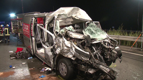 Vehicle That Crashed On Autobahn 30 Editorial Stock Photo - Stock Image ...