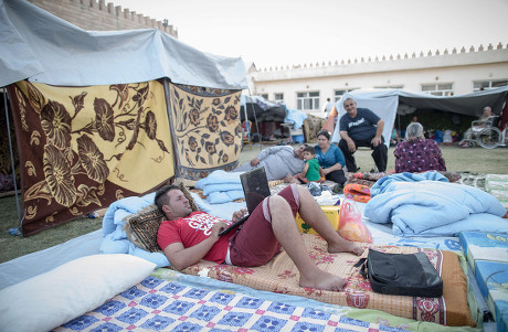 Christian Refugees Encamp On Area Archdiocese Editorial Stock Photo ...