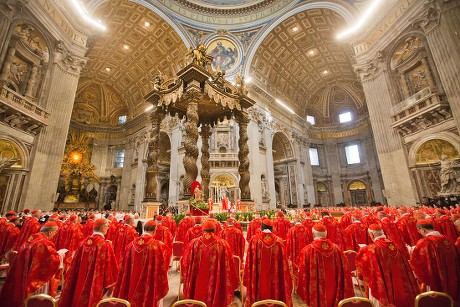 Cardinal Puts On His Mitre During Editorial Stock Photo - Stock Image ...