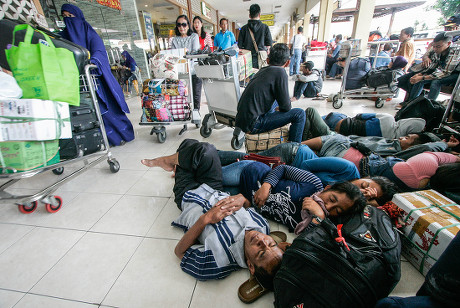 Passengers Sleep On Hallway They Wait Editorial Stock Photo - Stock ...