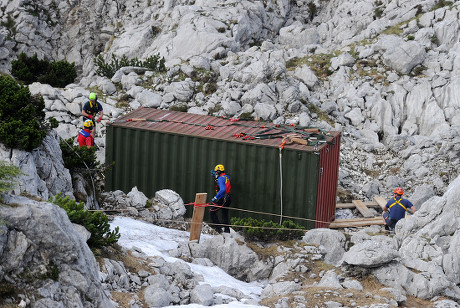 Rescuers Stand Next Container During Rescue Editorial Stock Photo ...