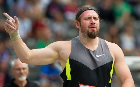 Polands Tomasz Majewski Reacts During Mens Editorial Stock Photo ...