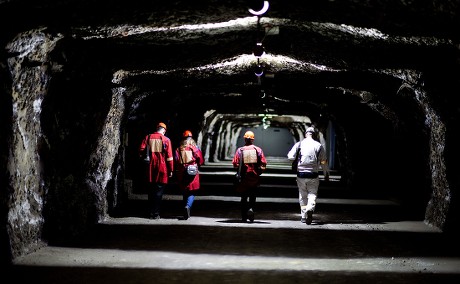 Visitors Walk Through Salt Mine Suedwestdeutsche Editorial Stock Photo ...