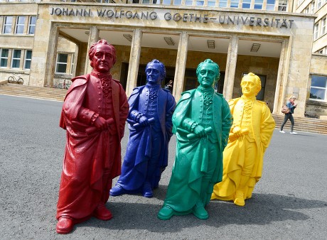 Colourful Goethe Sculptures By Artist Ottmar Editorial Stock Photo ...