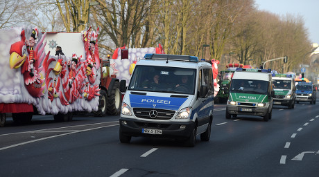 Police Cars Drive Past Carnival Floats Editorial Stock Photo - Stock ...