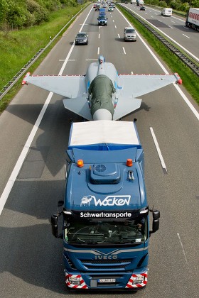 Damaged Eurofighter Fighter Jet Hauled On Editorial Stock Photo - Stock ...