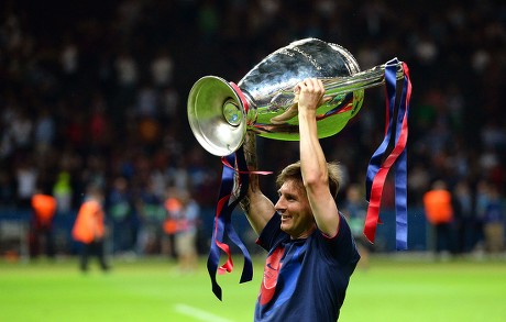 Fc Barcelonas Lionel Messi Celebrates Trophy Editorial Stock Photo ...