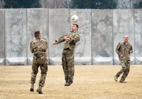 British German Soldiers Play Soccer Headquarters Editorial Stock Photo ...