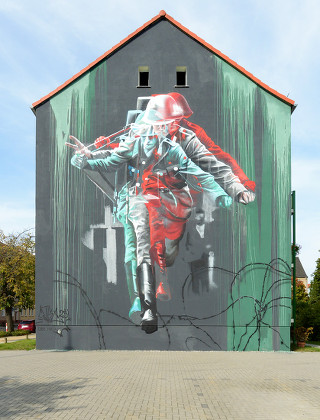 Graffiti Fallen Rider Shows Late Us Editorial Stock Photo - Stock Image ...