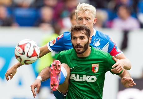 Hoffenheims Andreas Beck Augsburgs Halil Altintop Editorial Stock Photo ...