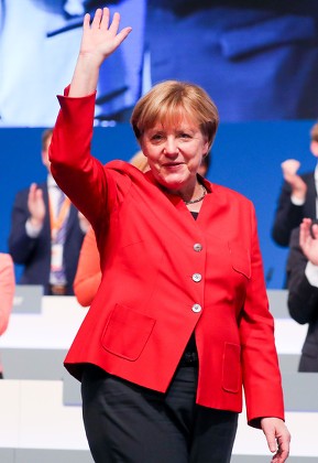 German Chancellor Angela Merkel Waves After Editorial Stock Photo ...