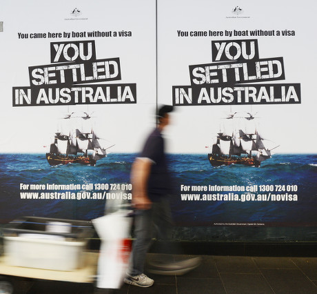 Mock Posters Ridiculing Federal Governments Asylum Editorial Stock ...