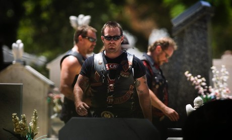 Bikers Midland Cemetery Funeral Gypsy Joker Editorial Stock Photo ...