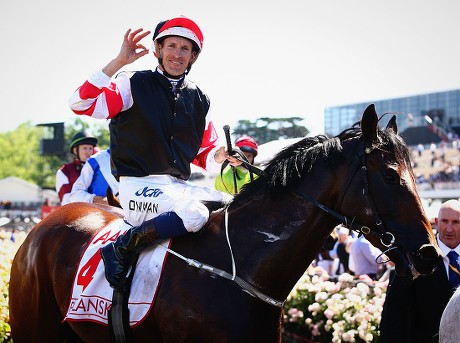 Australian Jockey Hugh Bowman Celebrates Winning Editorial Stock Photo ...