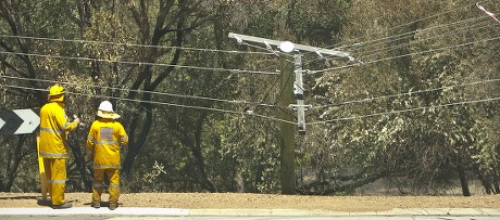 Fire Fighters Assess Damage Caused Power Editorial Stock Photo - Stock ...