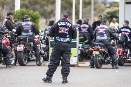 Members Rebels Biker Gang Refuel Kalgoorlie Editorial Stock Photo ...