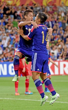 Shinji Kagawa Japan L Celebrates Yoshinori Editorial Stock Photo ...