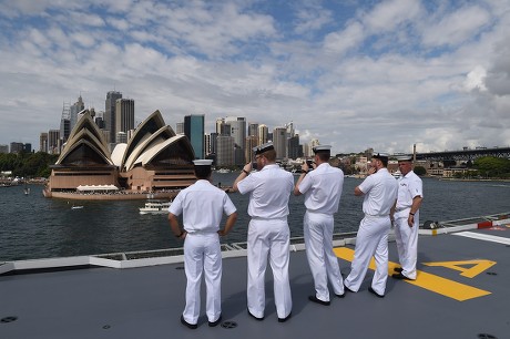 Crew Onboard Hmas Adelaide Australias Newest Editorial Stock Photo ...