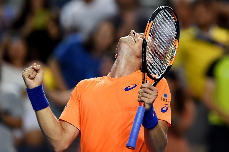 Vasek Pospisil Canada Celebrates After Beating Editorial Stock Photo ...