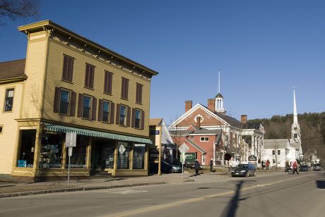 Main Street Ski Resort Stowe Tourist Editorial Stock Photo - Stock ...