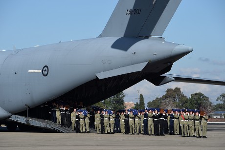 Australian Defence Force Adf Pallbearers Seen Editorial Stock Photo ...