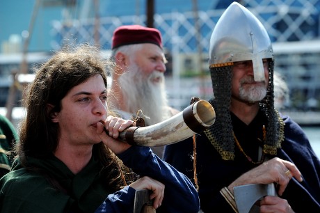 Actors Dressed Vikings Take Part Media Editorial Stock Photo - Stock ...