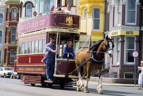 Horse Pulling Double Decker Bus Isle Editorial Stock Photo - Stock ...