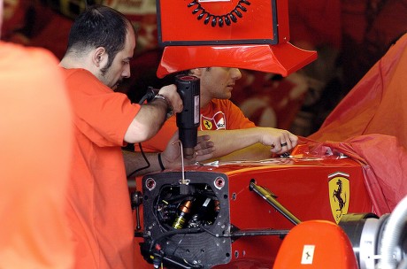 Ferrari Pit Crew Members Work On Editorial Stock Photo - Stock Image ...