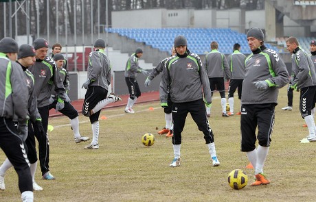 Lithuanias National Soccer Team Players During Editorial Stock Photo ...