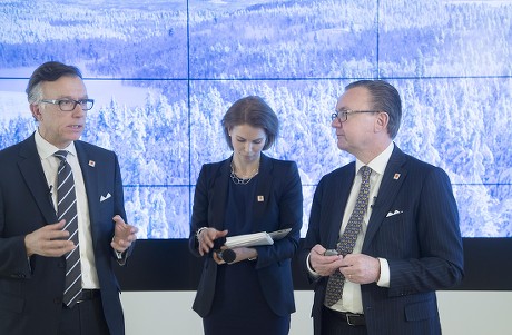 Lr Seppo Parvi Cfo Ulrika Lilja Editorial Stock Photo - Stock Image ...