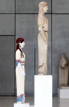 Original Statue Peplos Kore C Pictured Editorial Stock Photo - Stock ...