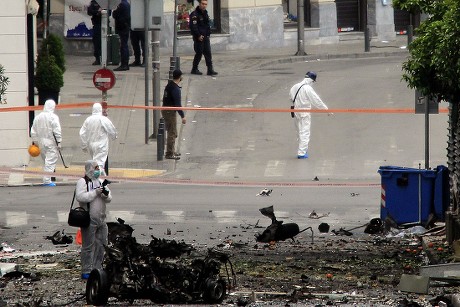 Police Bombdisposal Experts Gather Evidence Site Editorial Stock Photo ...
