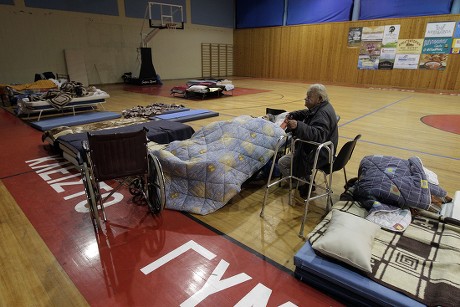 Earthquake Victims Find Shelter Sports Indoor Editorial Stock Photo ...