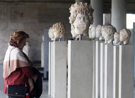 Visitor Looks Statues On Display During Editorial Stock Photo - Stock ...
