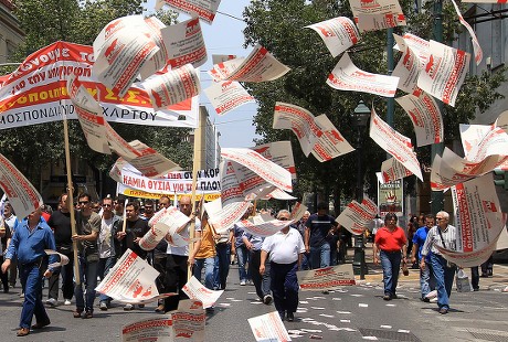 Leaflets Fly Through Air Striking Employees Editorial Stock Photo ...