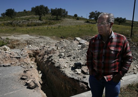 Man Walks Past Twometre Trench Across Editorial Stock Photo - Stock ...